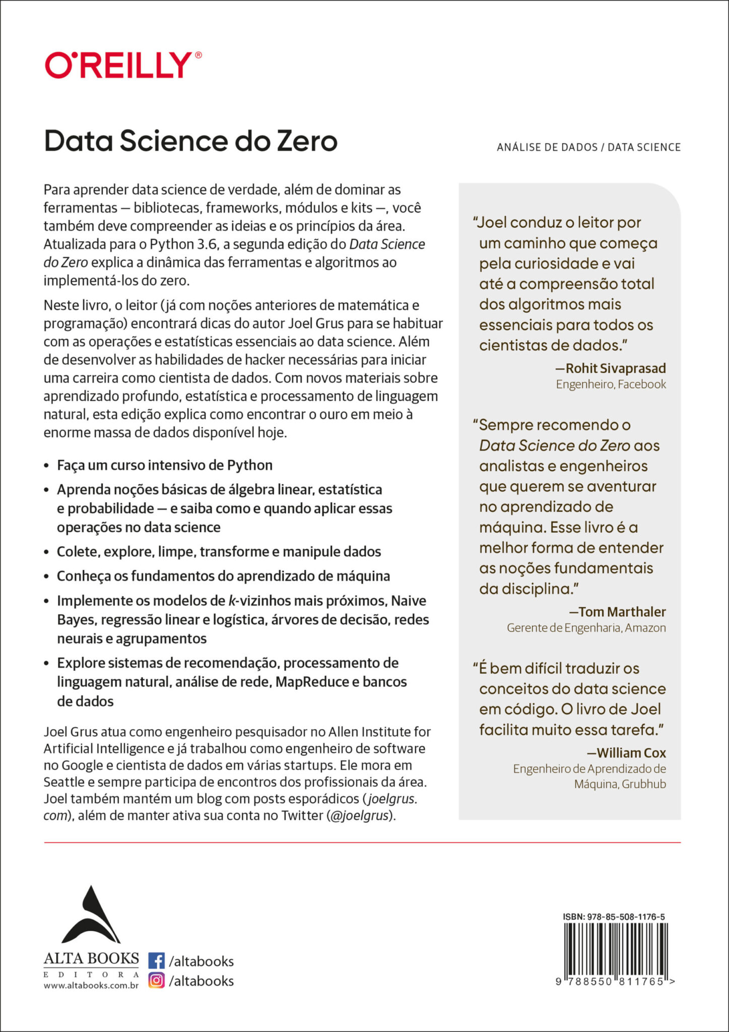 Data Science do Zero – Editora Alta Books