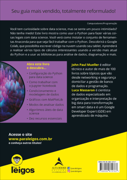 Python para Data Science Para Leigos – Editora Alta Books